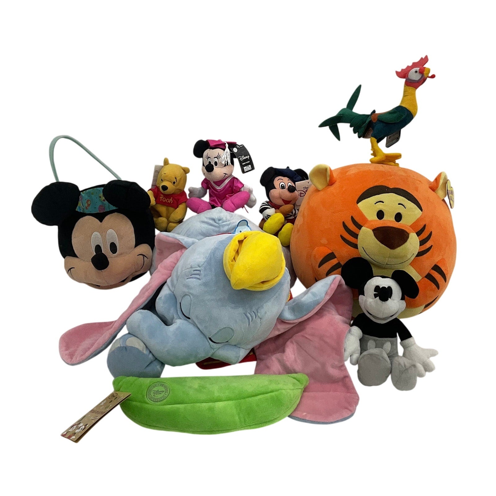 Disney Character Mixed Preowned LOT 5 lbs Plush Dolls Toys Dumbo Tigger ...