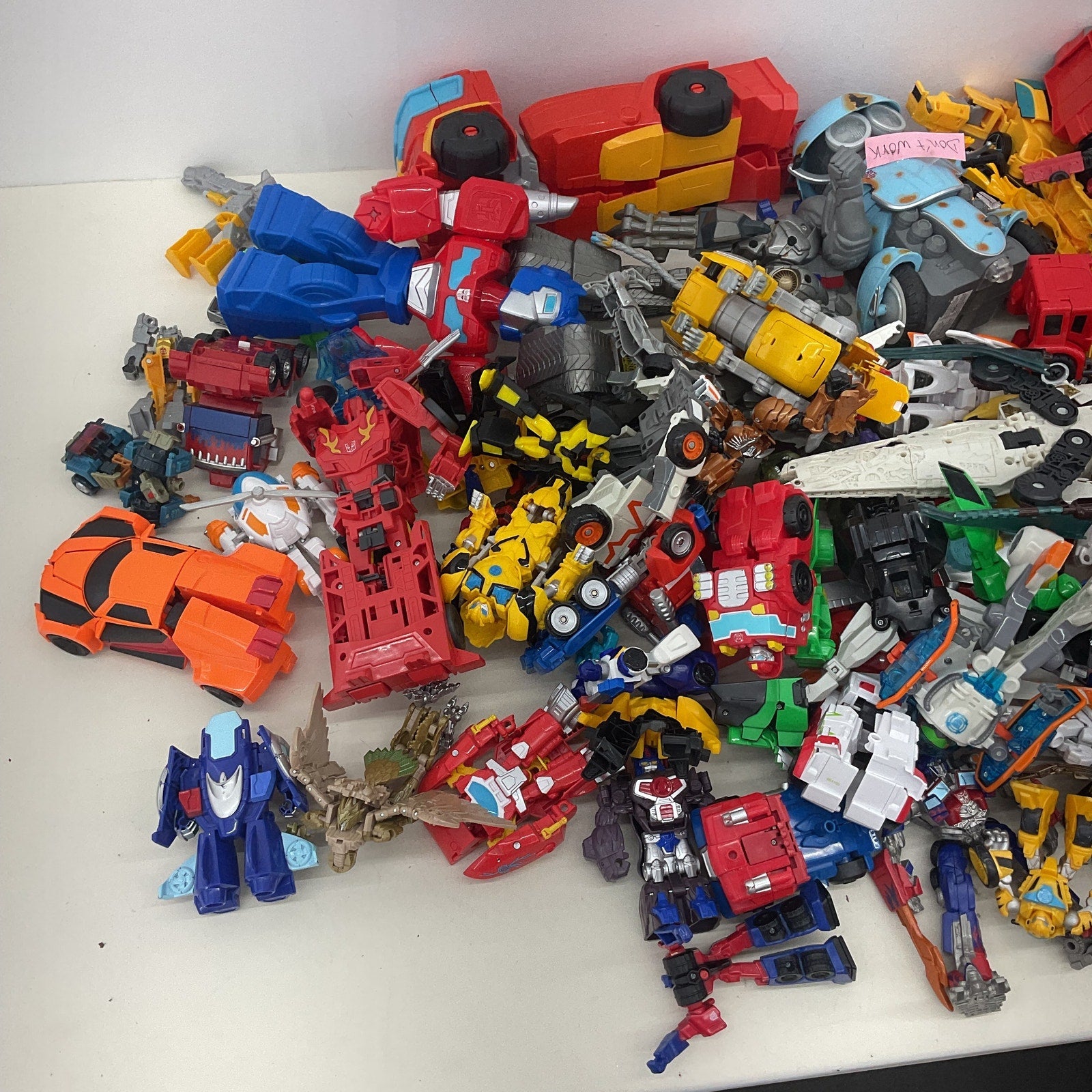 HUGE Preowned LOT 25 lbs Modern Transformers Optimus Prime Robots ...