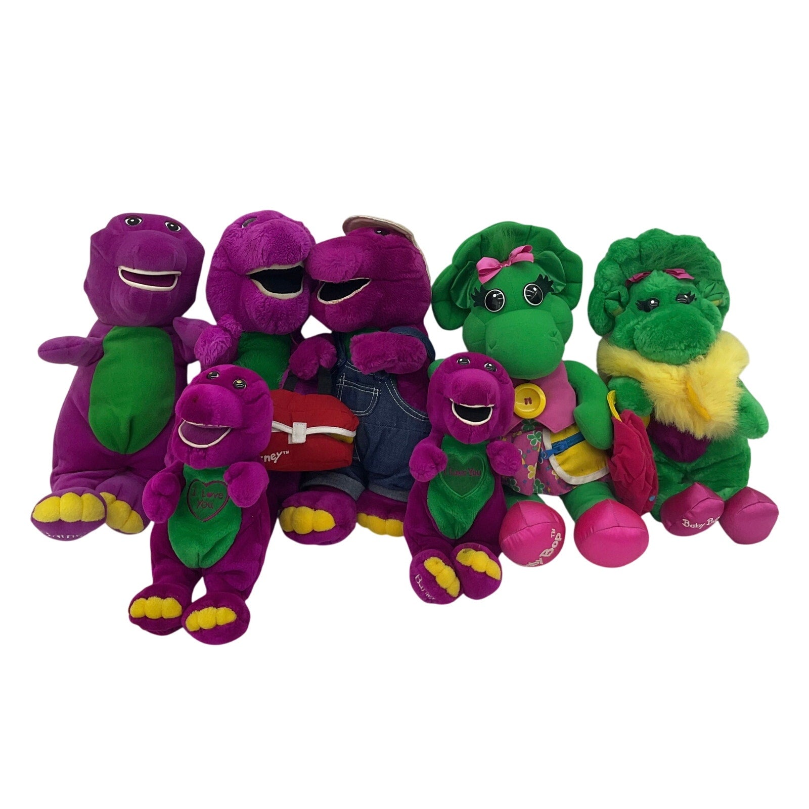 Preowned Barney & Friends Purple Dinosaur Baby Bop Stuffed Animals LOT ...