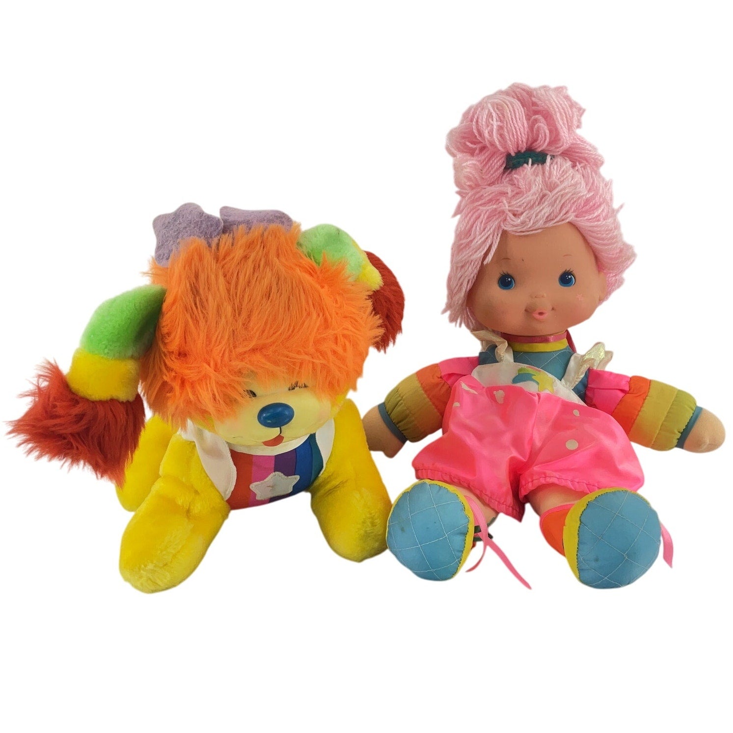 Vintage Set of 2 Hallmark Rainbow Brite Puppy Baby Plush Stuffed Animal ...
